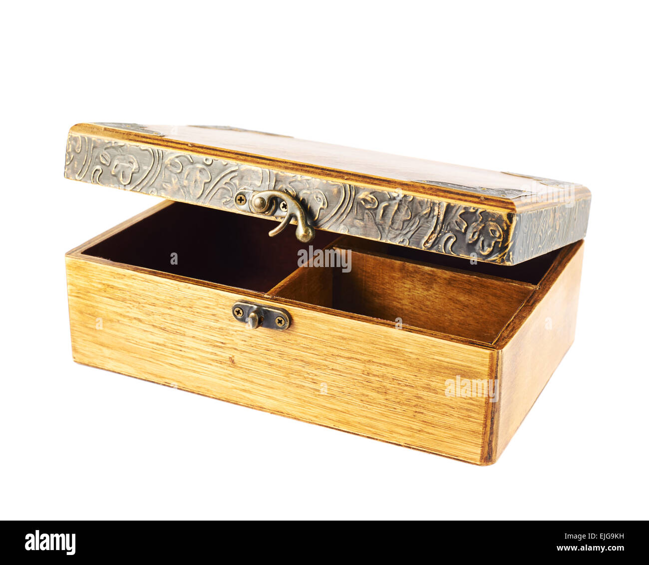 Old-fashioned wooden casket Stock Photo - Alamy