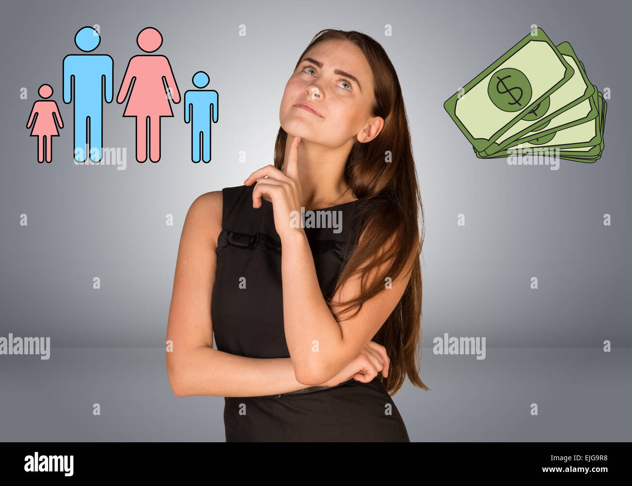 Mother father young daughter pensive hi-res stock photography and ...