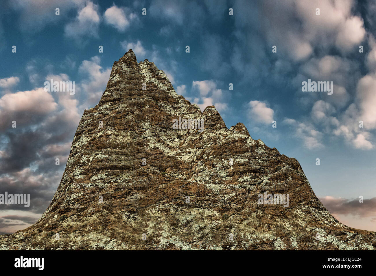 mountain pick in old grunge photo Stock Photo - Alamy