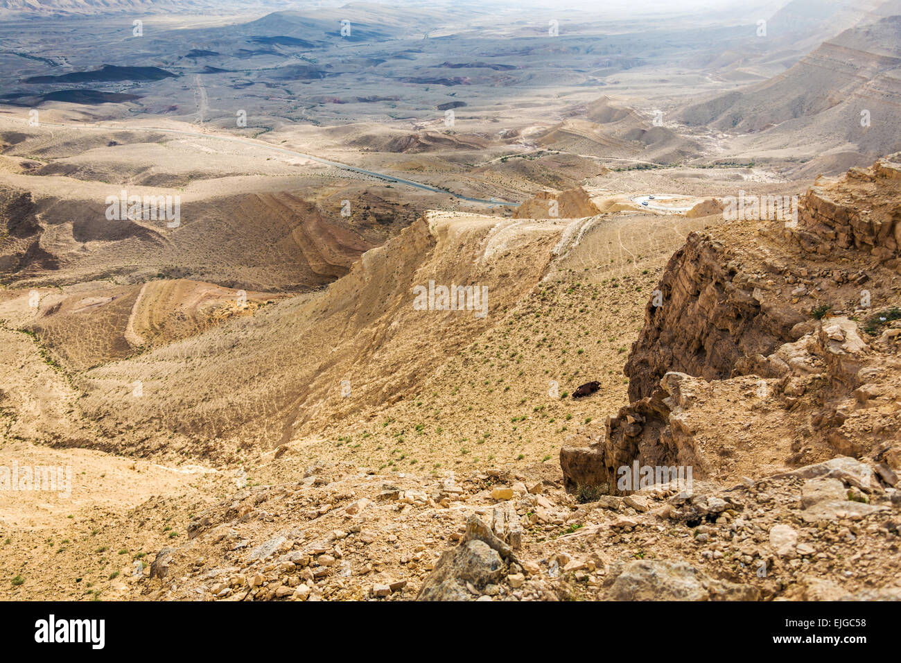 landscape of the Negev desert on a hot day Stock Photo - Alamy