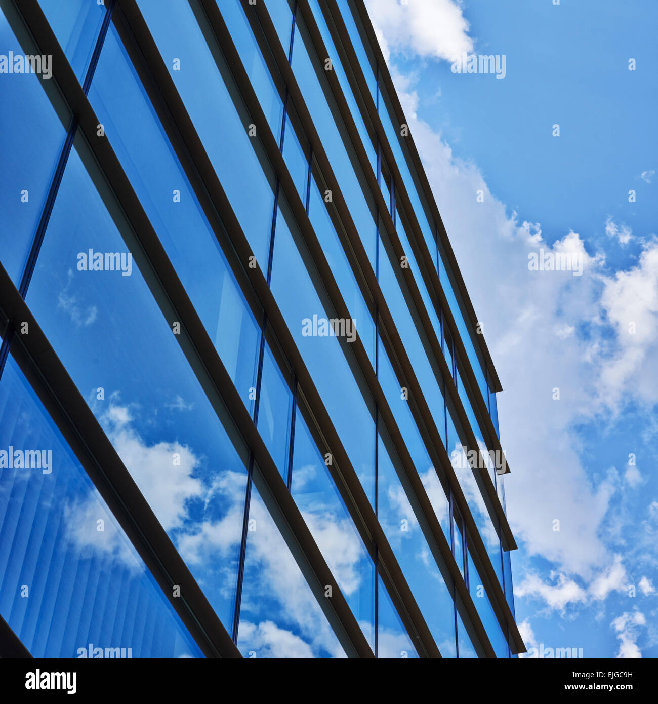 Sky reflection in the building's windows Stock Photo - Alamy