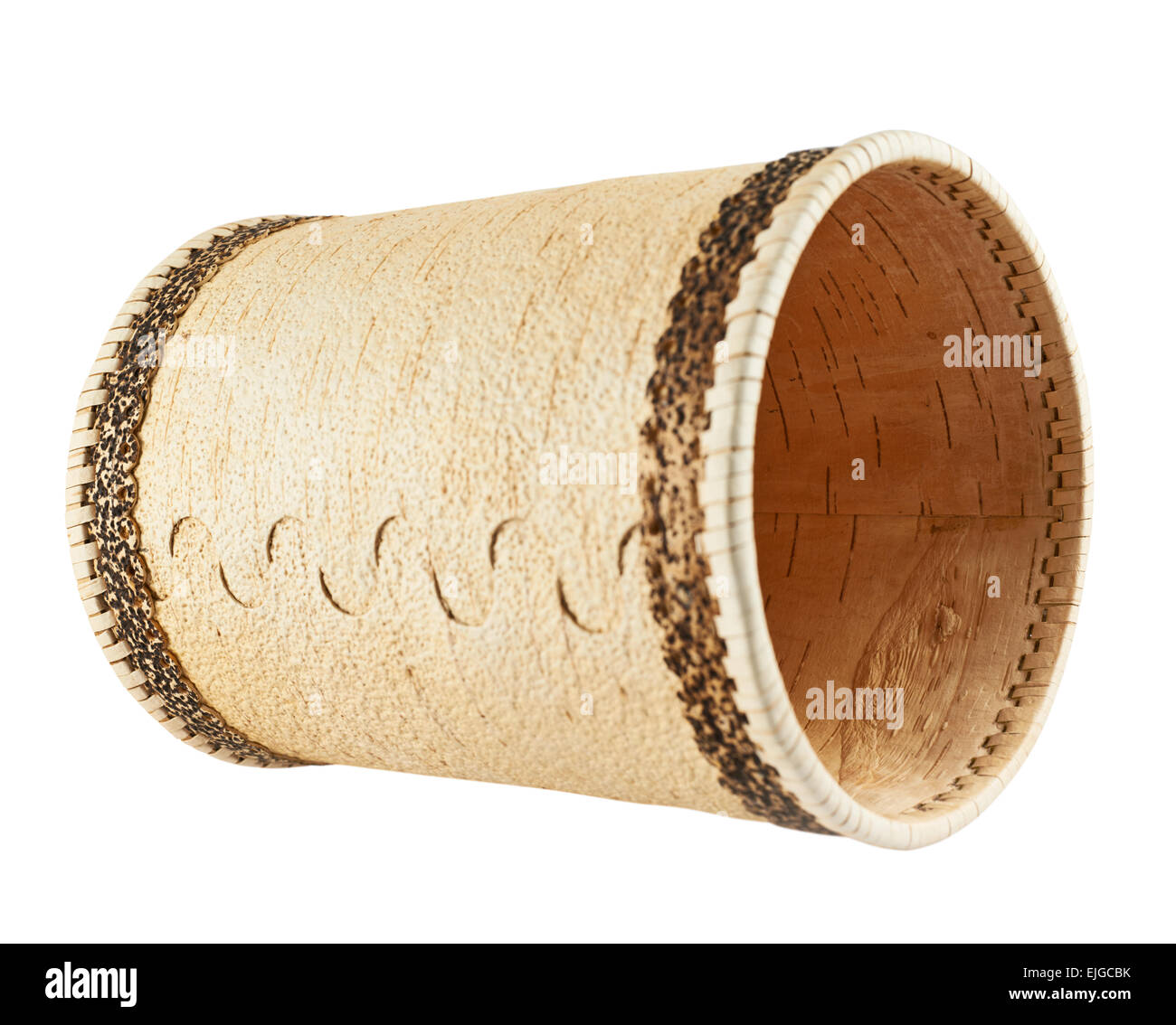 Handmade wooden cylindrical case Stock Photo - Alamy
