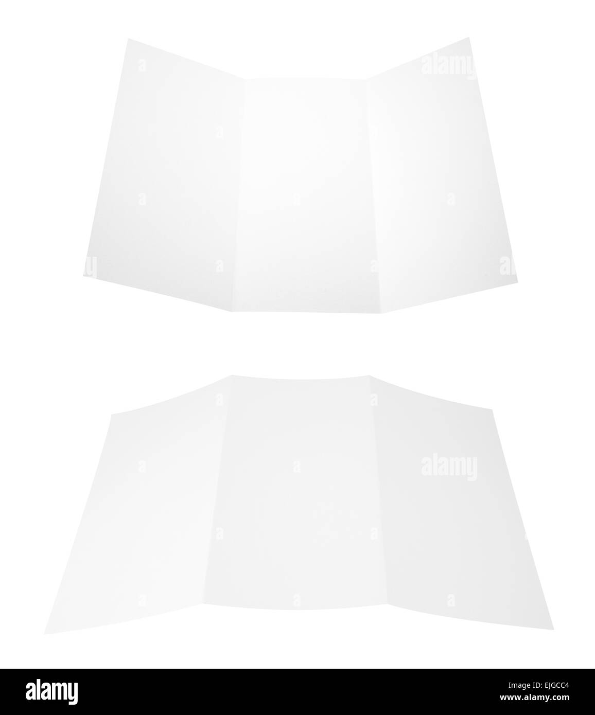 Set of folded A4 paper sheets Stock Photo - Alamy