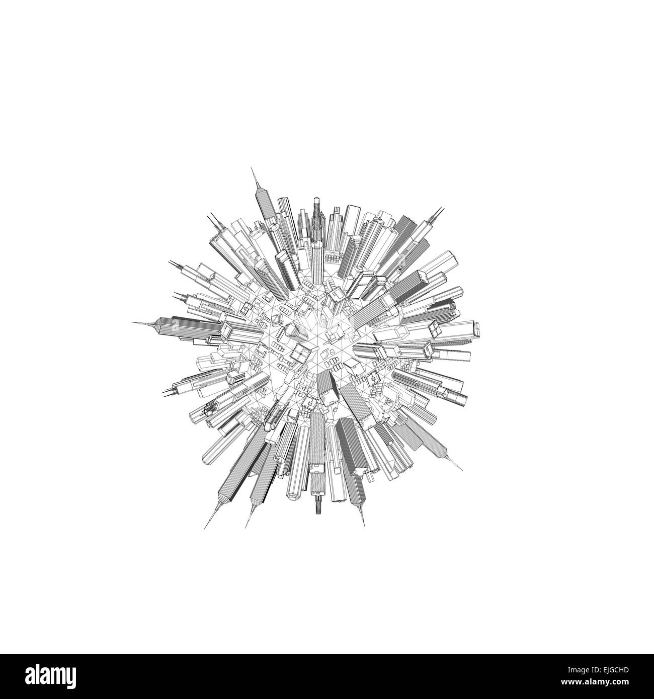 small busy world wireframe on white background Stock Photo - Alamy