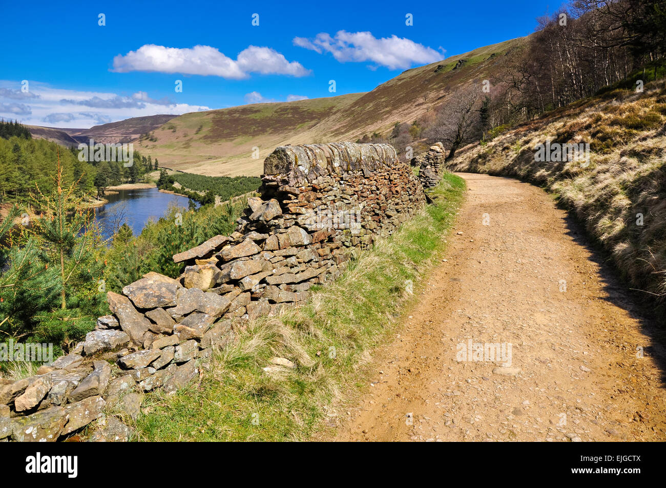 Beautiful, sunny spring day in the Upper Derwent valley in Derbyshire ...