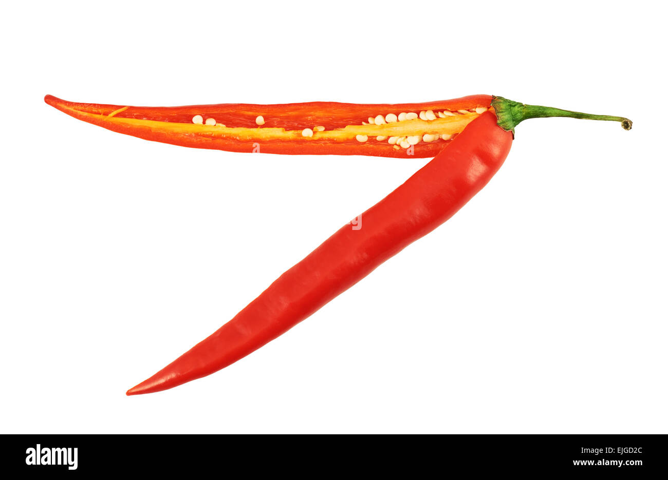 Chilli cut open Cut Out Stock Images & Pictures - Alamy