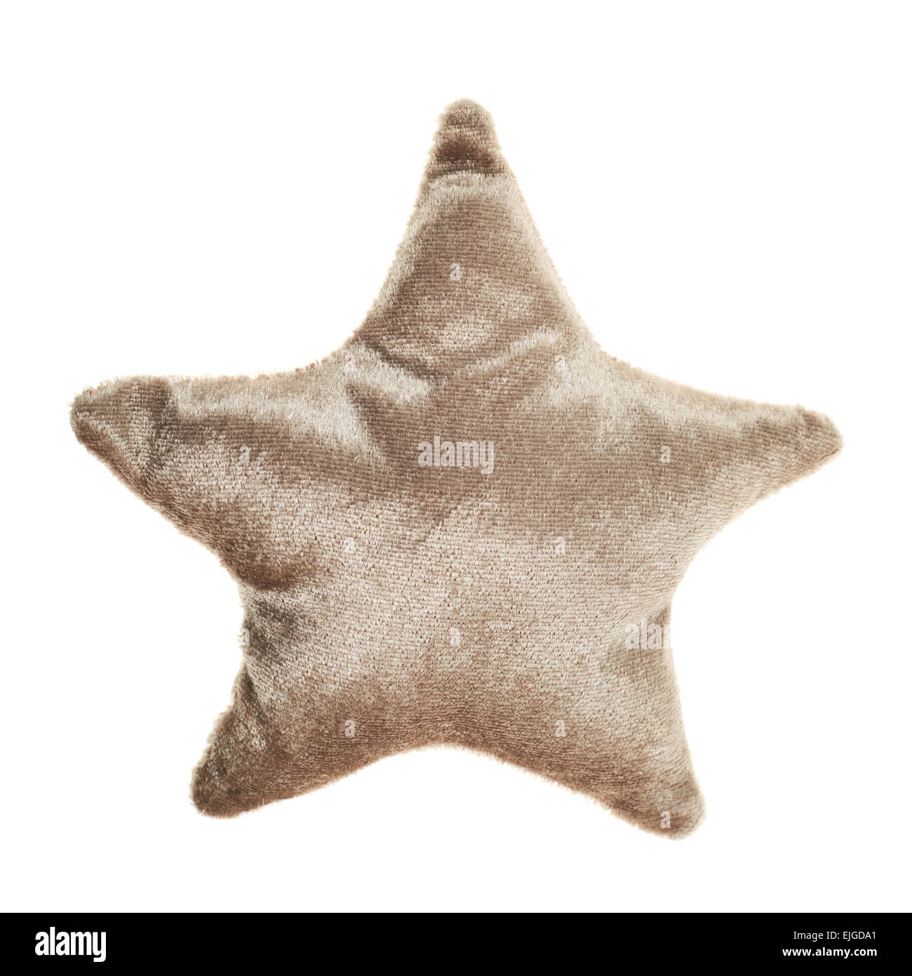 Plush brown star shaped pillow toy Stock Photo - Alamy