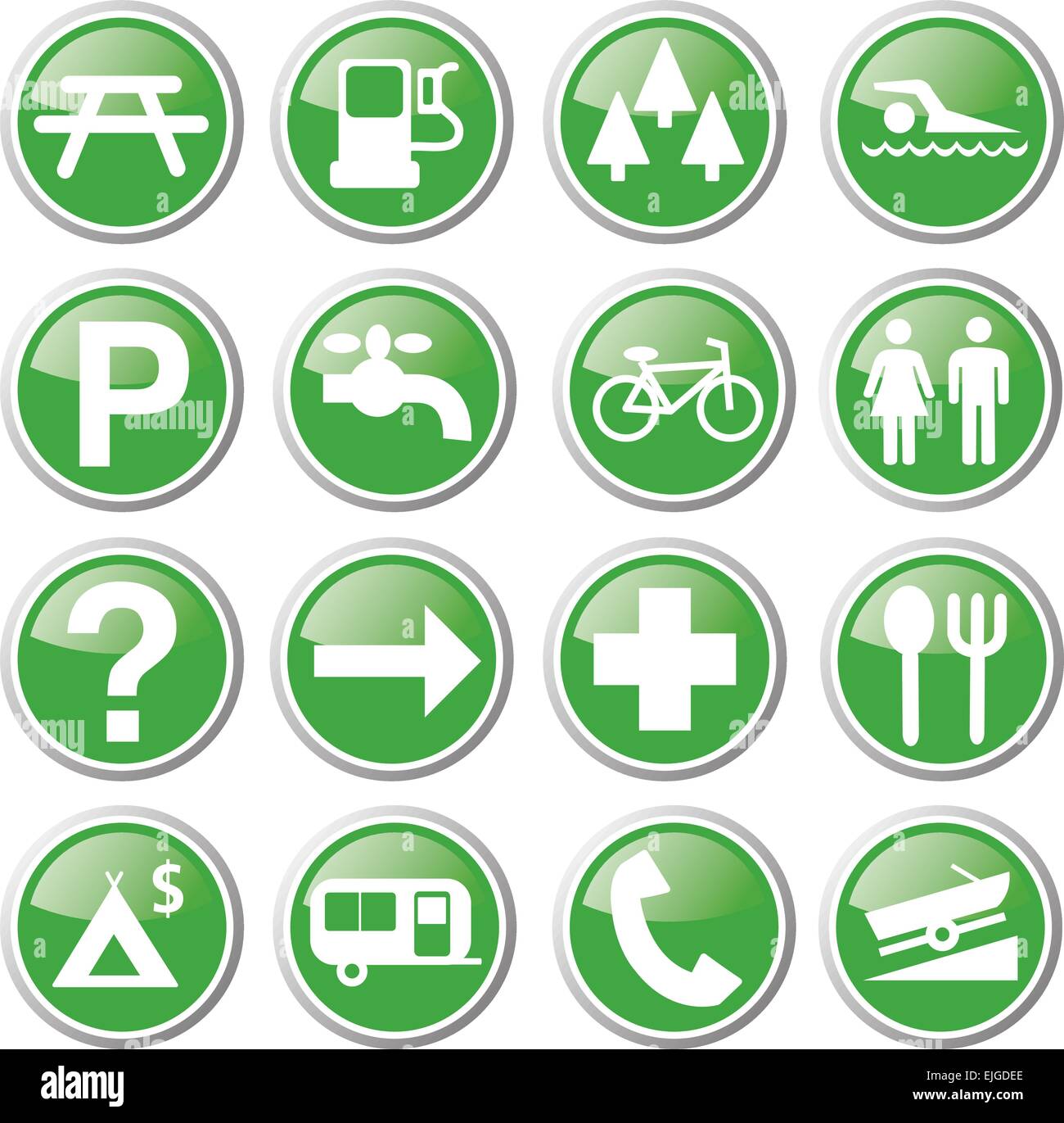 recreation green icons - Illustration Stock Vector Image & Art - Alamy