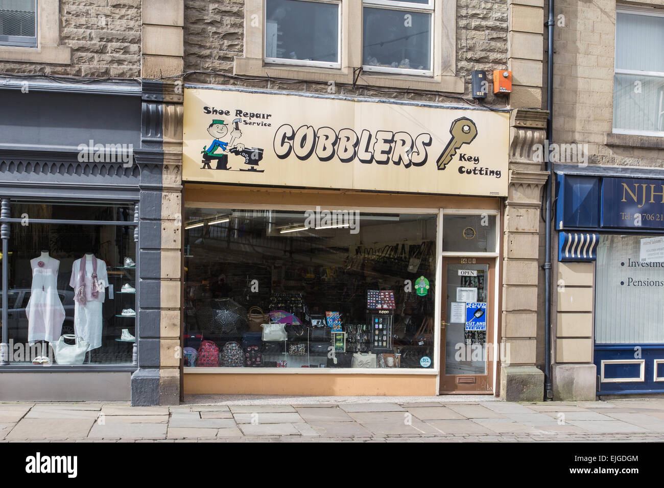 Rawtenstall a small town in Lancashire , England and a shoe shop Stock ...