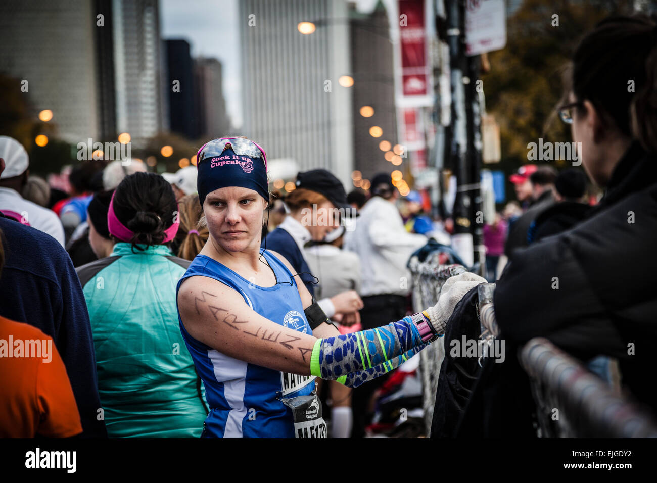 Chicago Marathon runners completed the 2012 Chicago Marathon Stock ...