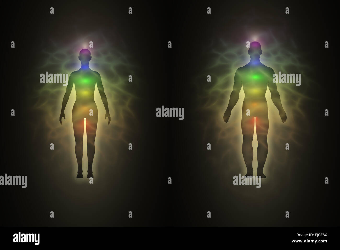 Human energy body silhouette aura hi-res stock photography and images ...