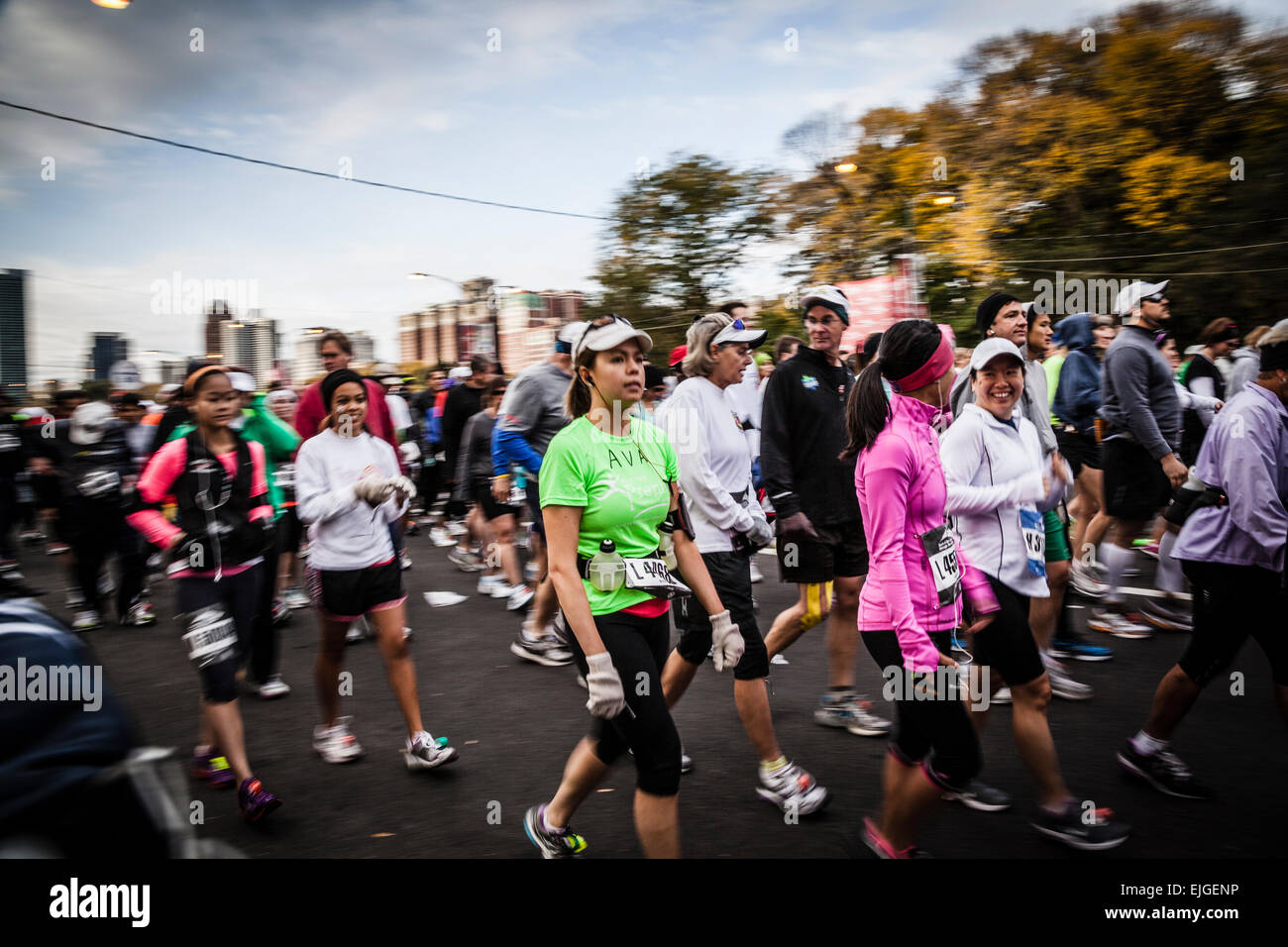 Chicago Marathon runners completed the 2012 Chicago Marathon Stock ...