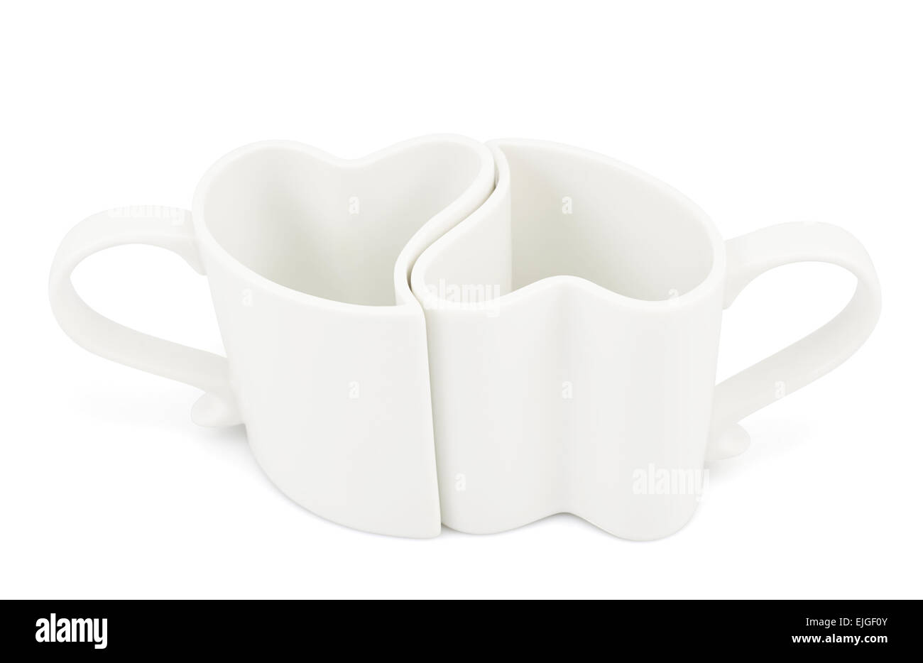 Two heart shaped cups Stock Photo - Alamy