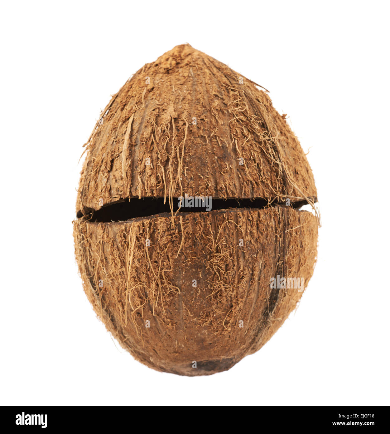 Two coconut shell halves Stock Photo - Alamy