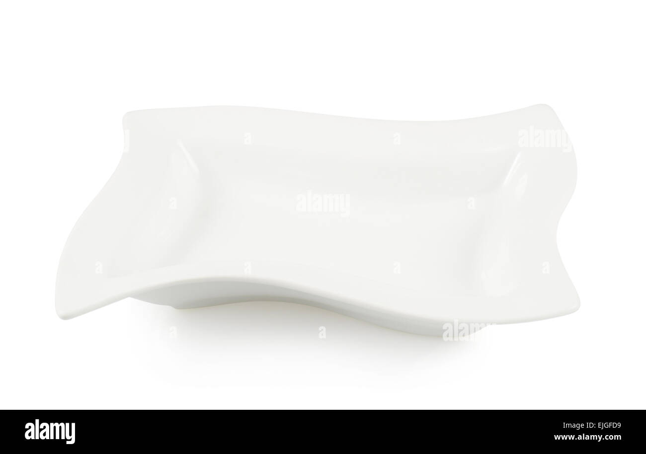 White ceramic plate isolated Stock Photo - Alamy