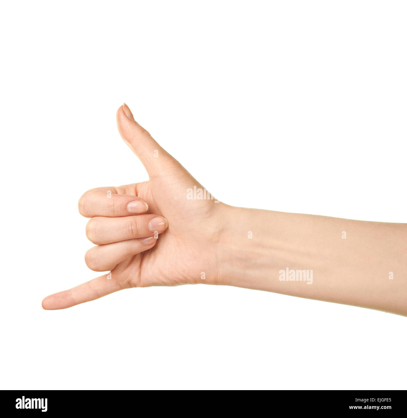 Call hand gesture communication Cut Out Stock Images & Pictures - Alamy
