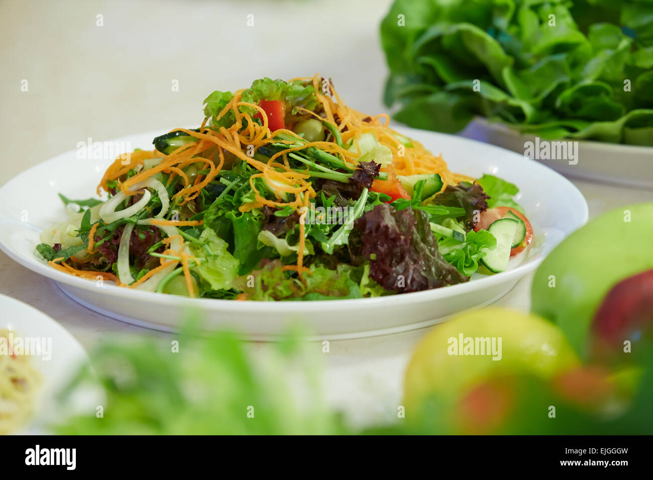 vegetable salad on a plate Stock Photo - Alamy
