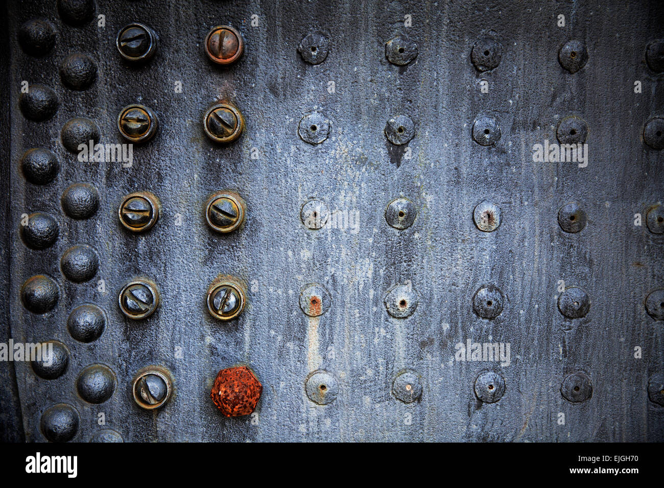 Rusting Rivet Pattern Stock Photo - Alamy