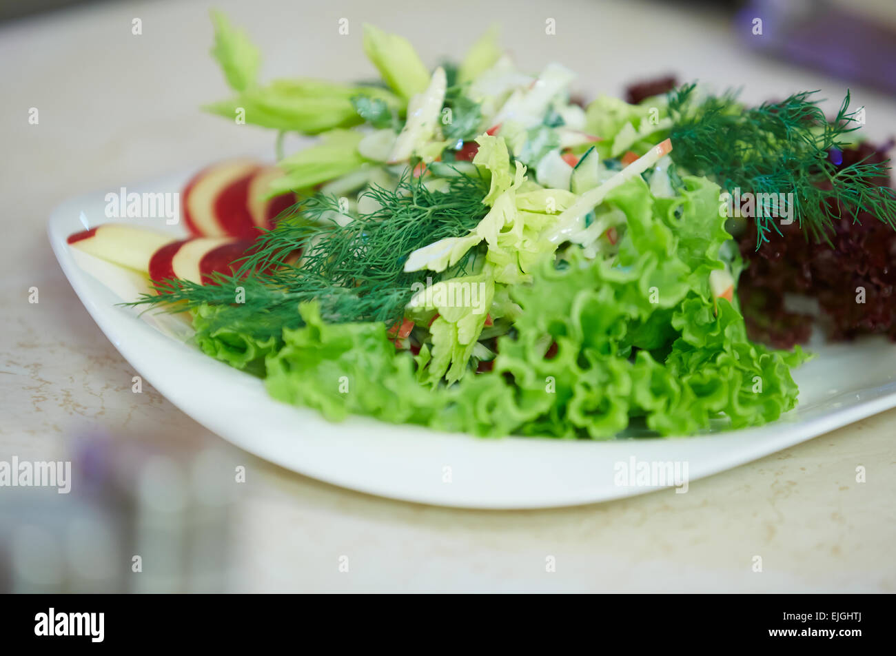 vegetable salad on a plate Stock Photo - Alamy