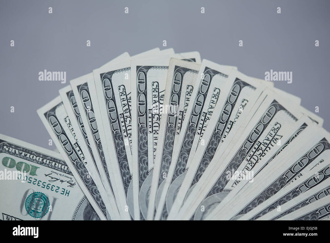 100 dollar bill fan hi-res stock photography and images - Alamy