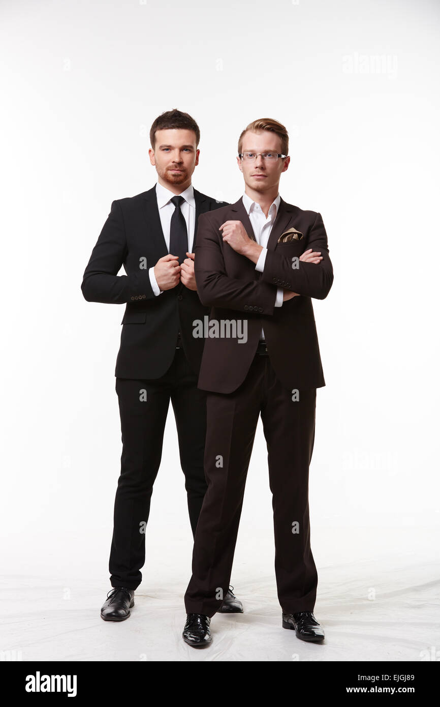 two businessman standing Stock Photo - Alamy