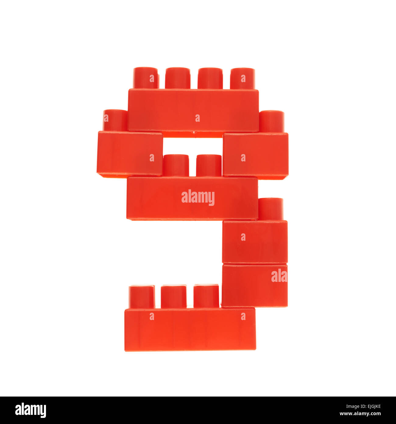 Number made of toy building bricks Stock Photo - Alamy