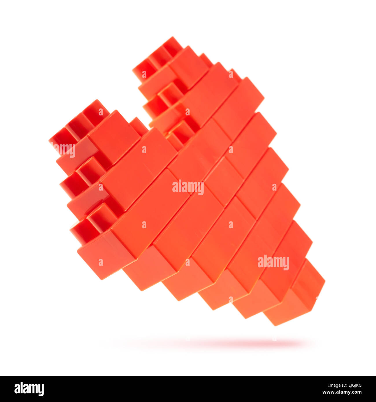 Heart symbol made of toy bricks Stock Photo - Alamy