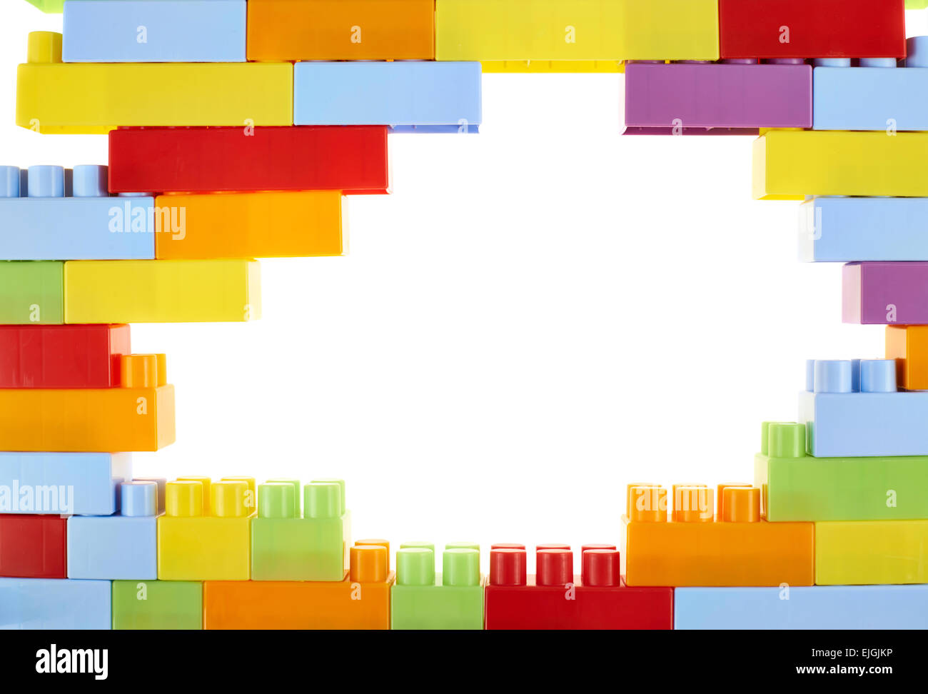 Colorful toy construction bricks Stock Photo - Alamy