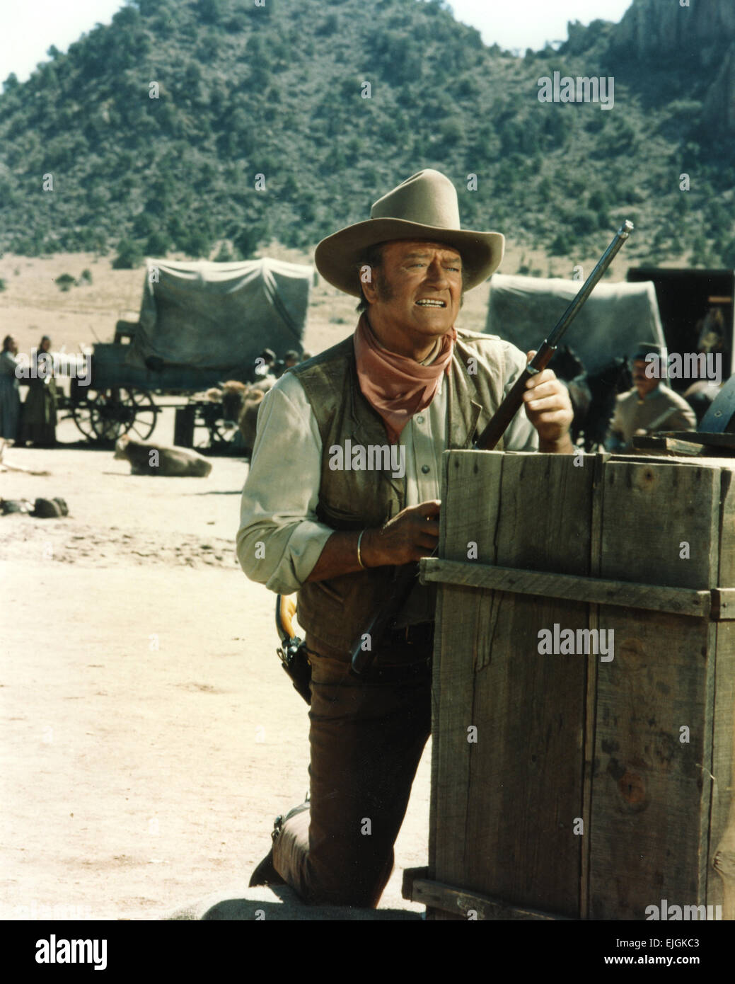 JOHN WAYNE (1907-1979) US film actor famous for his roles in Western ...