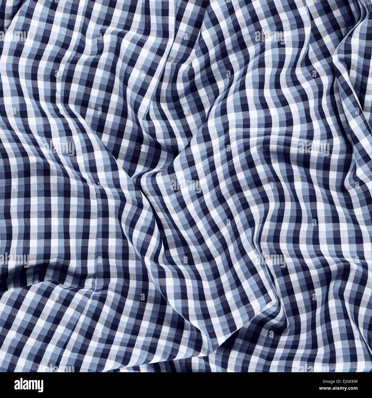 Wrinkled squared cloth fabric Stock Photo - Alamy
