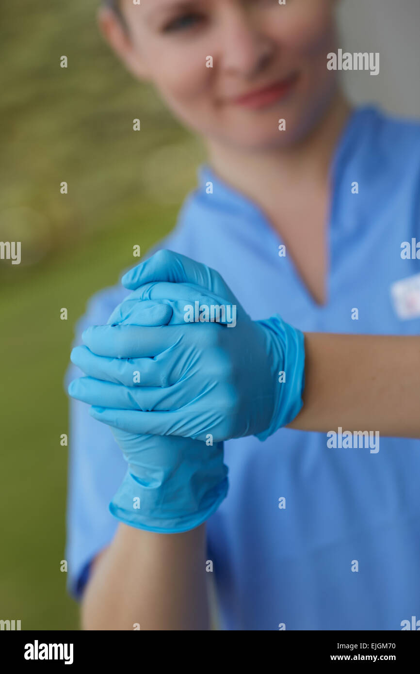 female doctor in medical gloves Stock Photo - Alamy