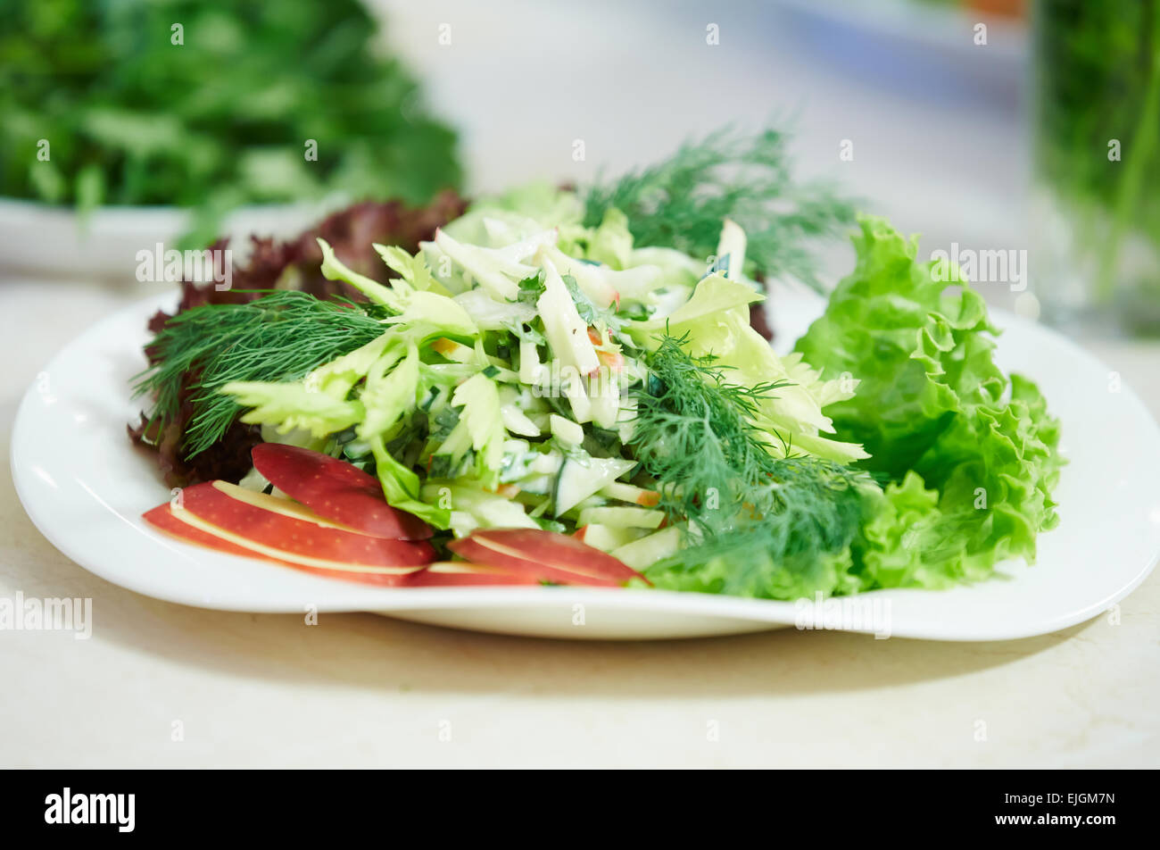 vegetable salad on a plate Stock Photo - Alamy