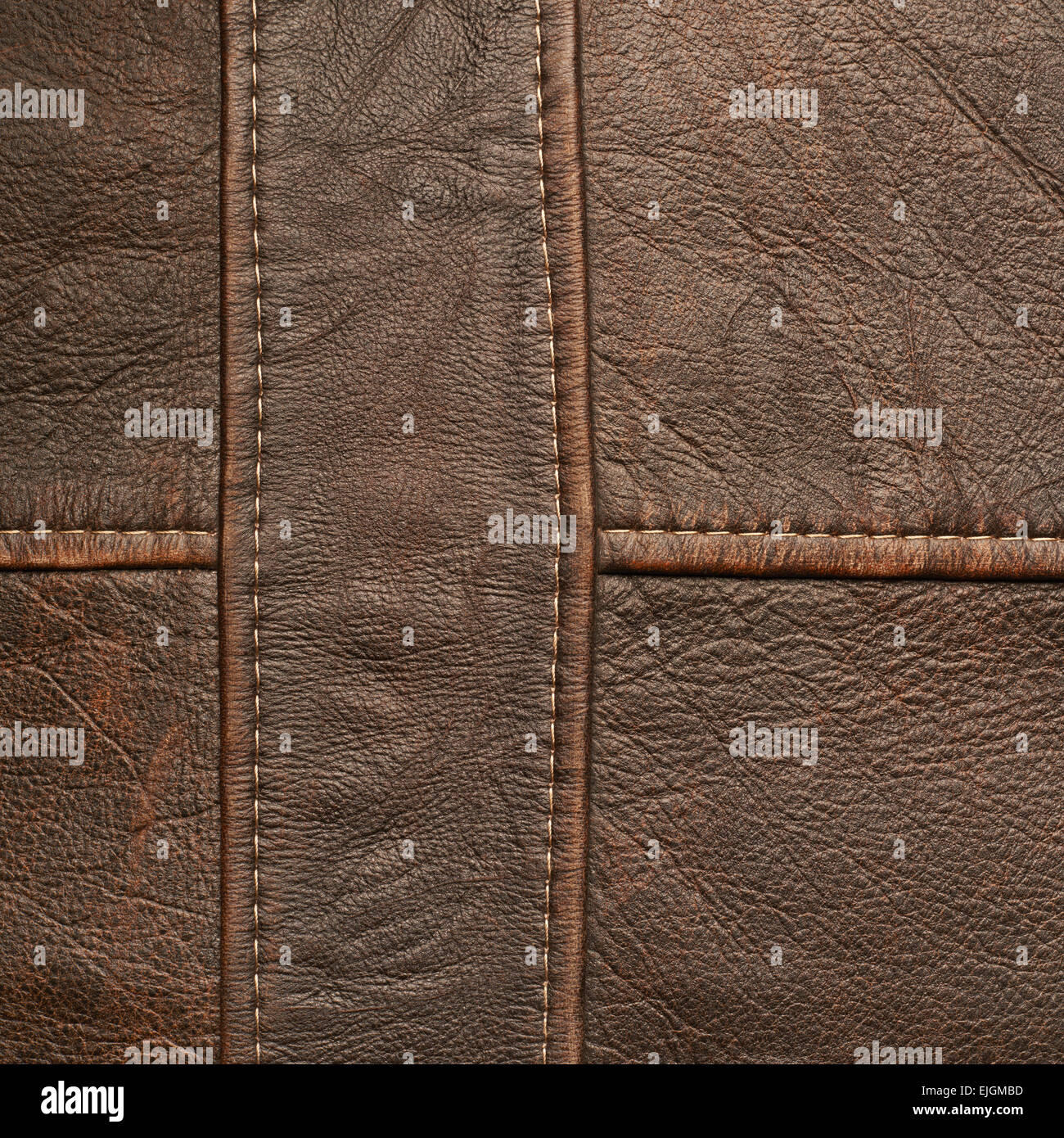 Brown leather material fragment Stock Photo - Alamy