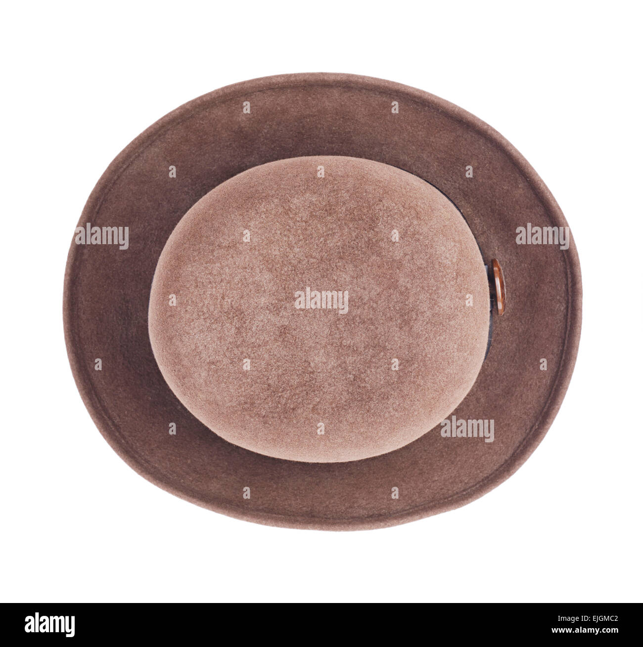 Brown female hat isolated Stock Photo - Alamy