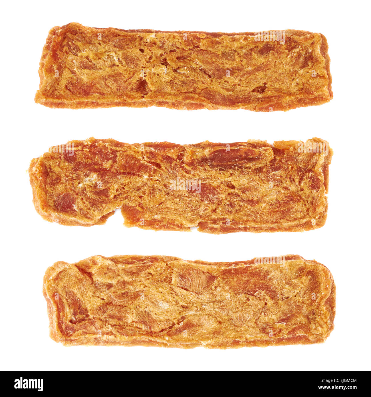 Dried meat strip snack isolated Stock Photo - Alamy