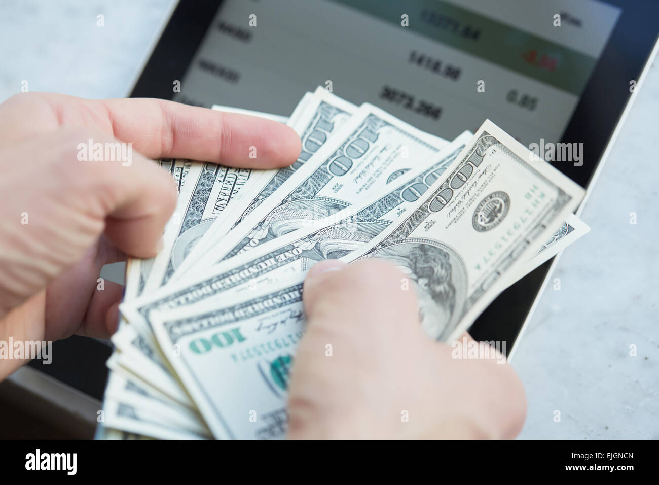 money in hand Stock Photo - Alamy