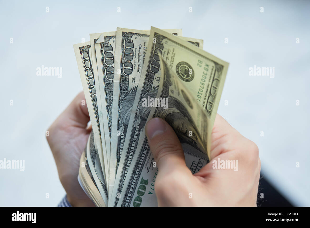 money in hand Stock Photo - Alamy