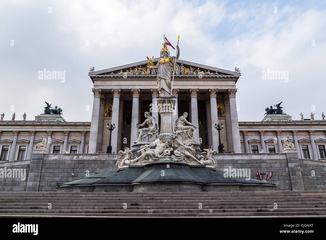 Front of the Austrian Parliament building Stock Photo - Alamy