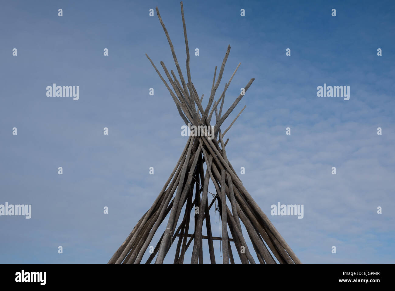 Structure of a tipi hi-res stock photography and images - Alamy