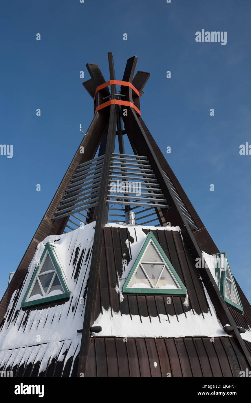 The "mitchuap" building (Cree word for Tepee) houses the community ...