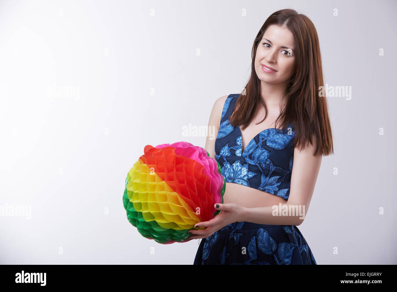 girl with colorful balls origami Stock Photo - Alamy