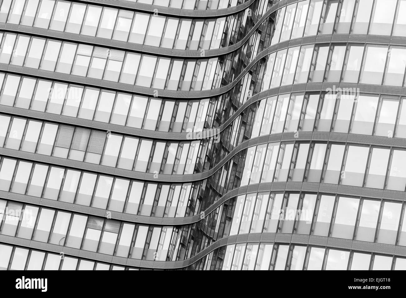 Curved office block in Vienna Stock Photo - Alamy