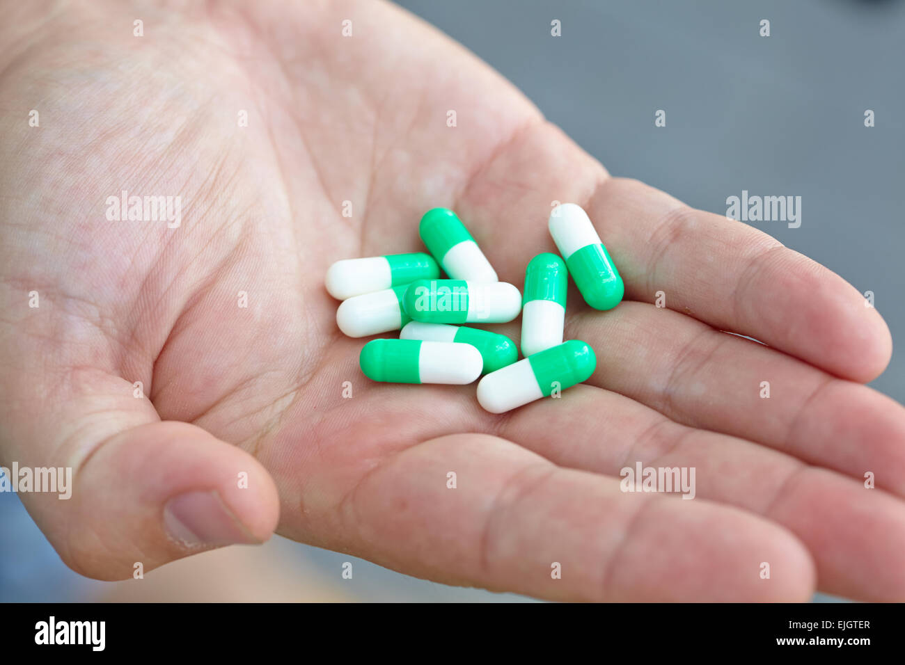the doctor gave the patient medication capsules Stock Photo - Alamy