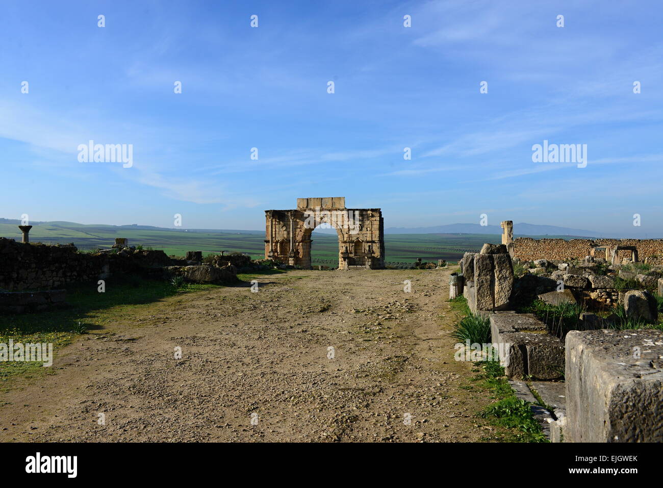 Volubilis - ruins of historical city from age of roman empire Stock ...