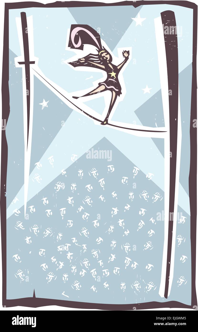 Circus tightrope walker Stock Vector Images - Alamy