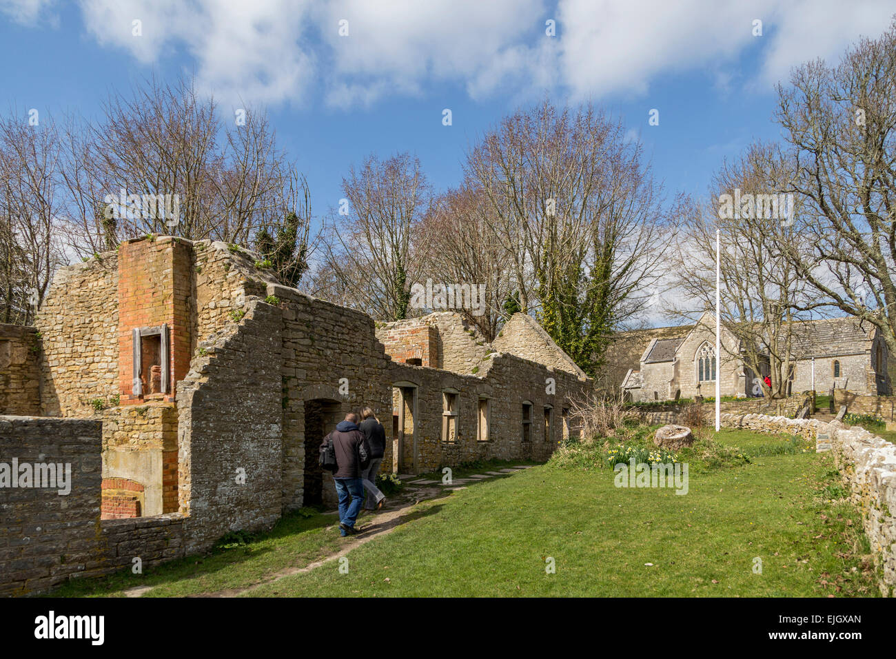 Tyneham, UK. 26th Mar, 2015. The Old Post Office Cottages - Tyneham ...