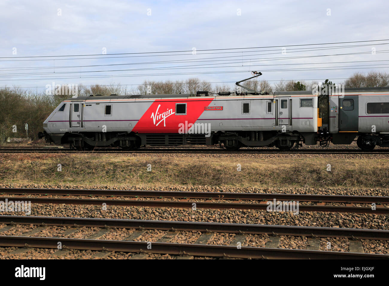 91102 Virgin Trains operating company, 91 class High Speed Electric ...