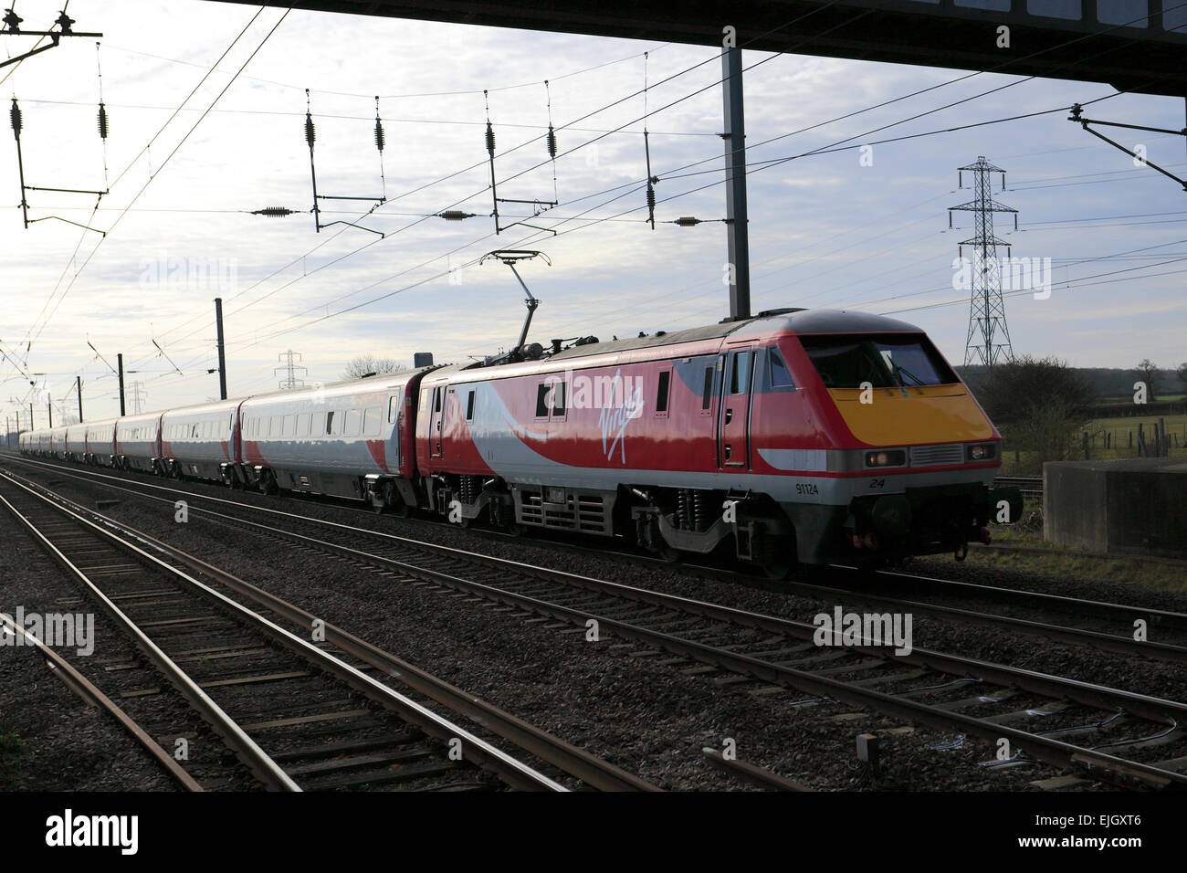 91124 Virgin Trains operating company, 91 class High Speed Electric ...