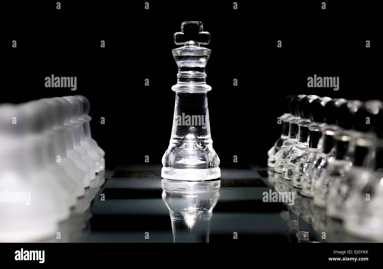 Glass Chess Pieces Stock Photo - Alamy