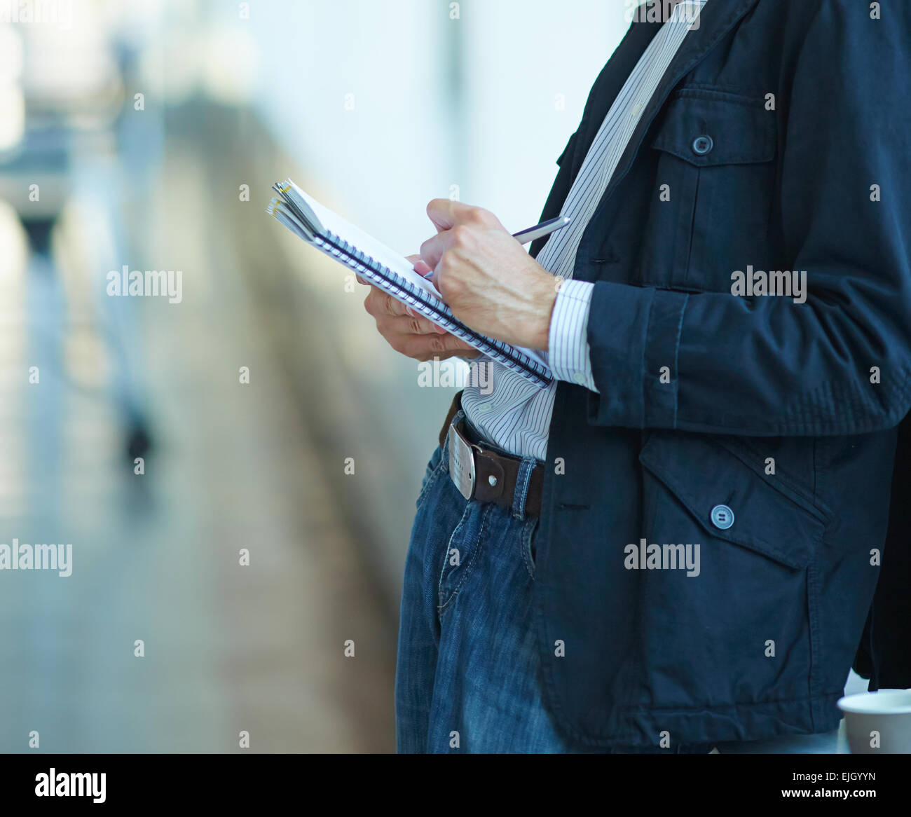 men with notebook Stock Photo - Alamy